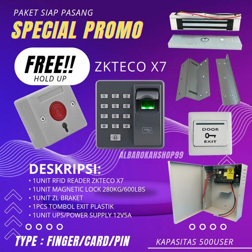 Jual Fingerprint X6/X7 ZKteco Paket Accessdoor with UPS - Kota ...