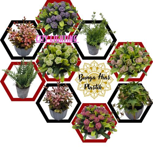 Jual Part 1 Bunga/Tanaman Plastik Hias Set / Bunga Artificial Flower ...