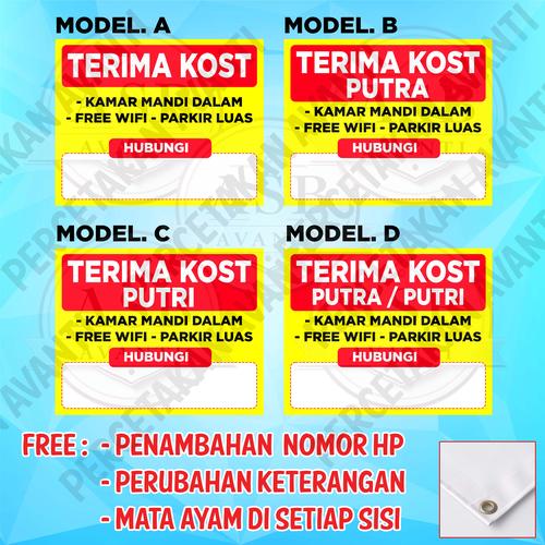 Jual Spanduk Terima Kost / Banner Terima Kost / Spanduk Banner Terima ...