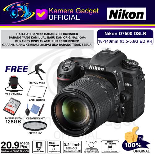 Promo Nikon D7500 DSLR Camera with 18-140mm Lens - ORIGINAL 100% - BODY ONLY, PAKET STANDARD ...