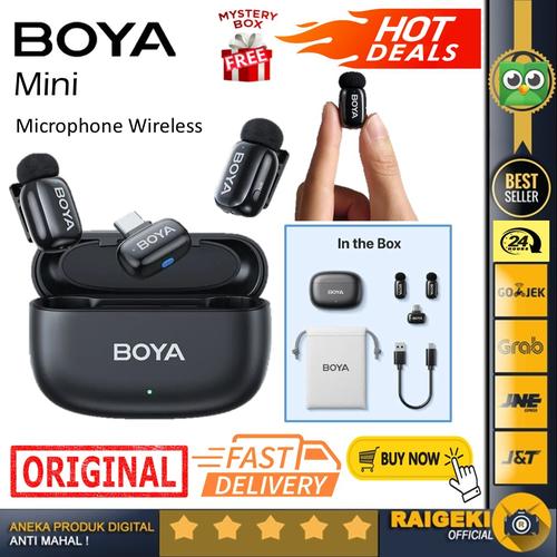 Jual Boya Mini 14 Mic Wireless Ultra Mini14 Type C port BoyaMini TX+TX ...