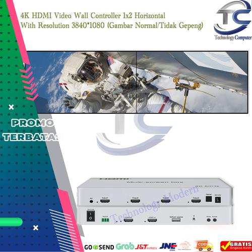 Jual 4K HDMI Video Wall Controller 1x2 Horizontal Untuk 2 TV with ...