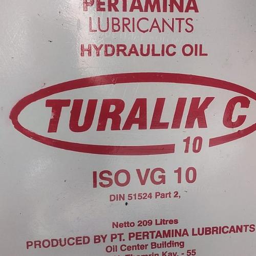 Jual OLI PERTAMINA HIDROLIK TURALIK C 10 ISO VG 10 / 209 LITER ...