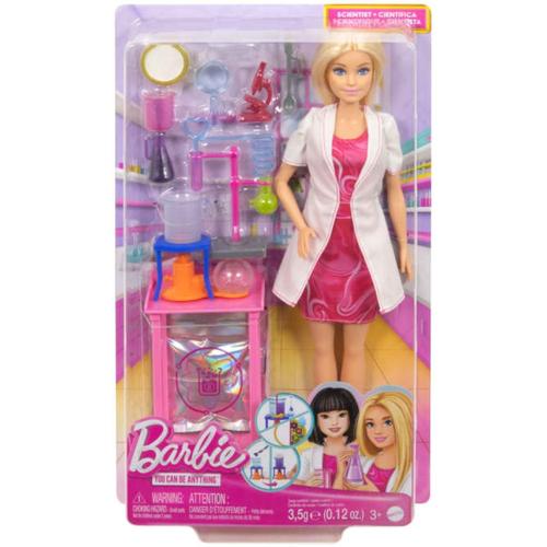 Promo Barbie Scientist Doll and Accessories with Blonde Fashion Doll ...