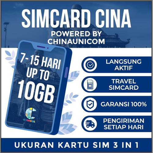 Jual Simcard China 4G Sim Card 7GB 8Days Fix Data Kuota Free Call - 7GB ...