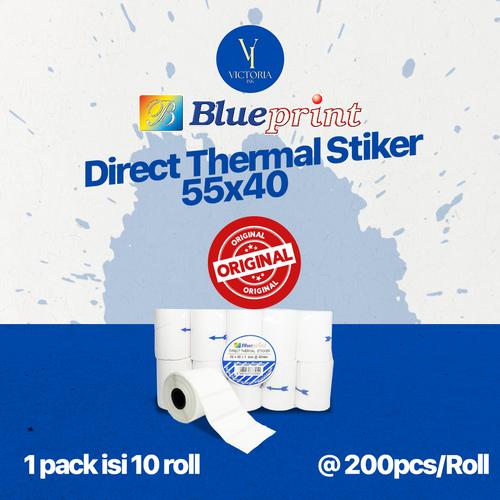 Jual Direct Thermal Stiker Blueprint 55x40 Label 55×40 Blueprint Lite ...