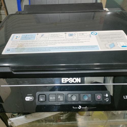 Jual printer second epson L355 all in one print copy scan wifi black ...