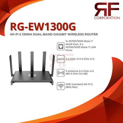 Jual Ruijie Reyee RG-EW1300 Dual Band Gigabit Wireless Router - Kota ...