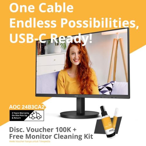 Promo Monitor AOC LED IPS 24B3CA2 - Full HD 24" Inch Cicil 0% 3x ...