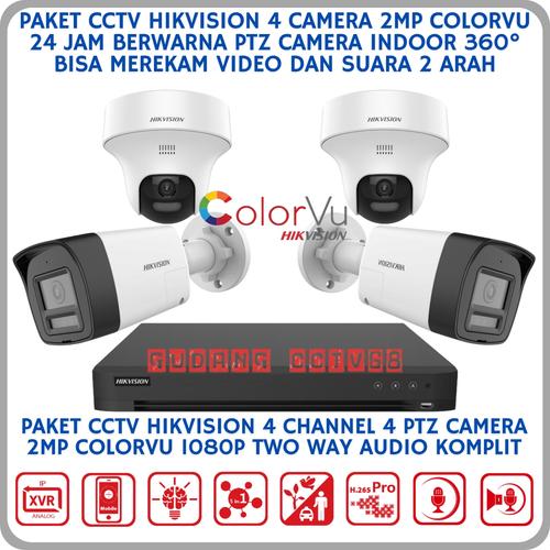 Jual Paket CCTV Hikvision 4 Channel 4 Camera 2mp Colorvu 1080p Two Way ...