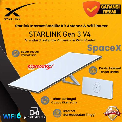 Jual Starlink Standard Kit Internet Satellite Antenna & WiFi Router Kit ...