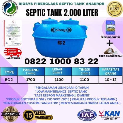 Jual Septictank Tipe RC 2 M3 / 2.000 liter, Sepiteng, Biosys, Biofilter ...