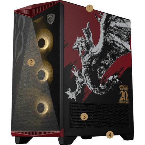 Promo MSI PC Case ATX MPG GUNGNIR 300R Monster Hunter Edition (4X 120MM ...