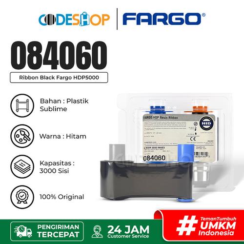 Promo Ribbon Black Fargo HDP5000 3000 Images PN 084060 Tinta ID Card ...