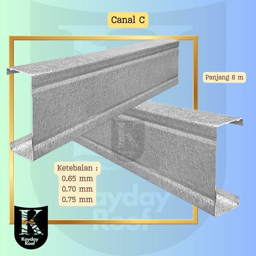 Jual Baja Ringan Atap Kaso Kanal C - 075 - 0.75 mm - Kab. Tangerang - kaynara 99 | Tokopedia