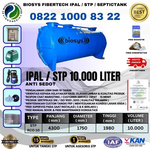 Jual Septictank STP IPAL RCO SERIES 10 m3/10.000 liter, Biosys, Biosung, Biotechno, Biofil ...