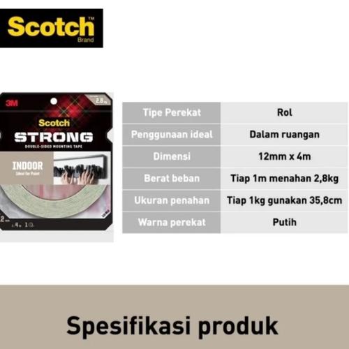 Jual 3M Double tape Monting - Dabel tip khusus tembok 12 mm x 3 mtr ...