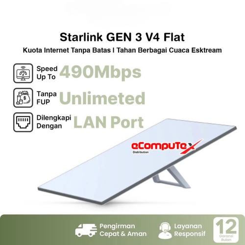 Jual STARLINK Gen 3 V4 Flat Antenna WiFi Kit / Star link (GEN3) V4 Antena Wi-Fi Satelite Kit ...