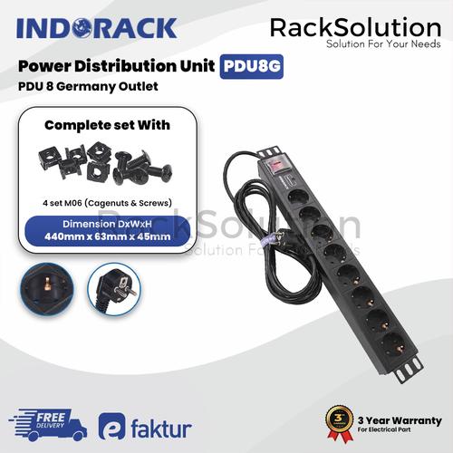 Promo PDU8G Indorack Power Distribution Unit PDU 8 Outlet Germany ...