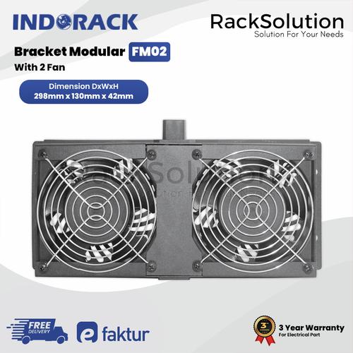 Jual FM02 Indorack Accesories Modular Fan 2FAN Kipas Rack Rak Server 19 ...