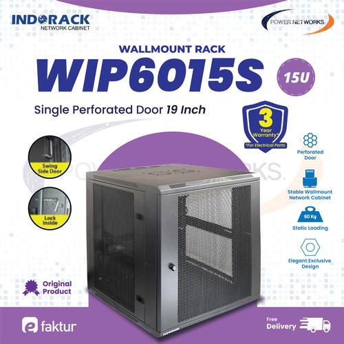 Jual INDORACK WIP6015S Wallmount Rack 15U INDORACK Depth 600mm ...