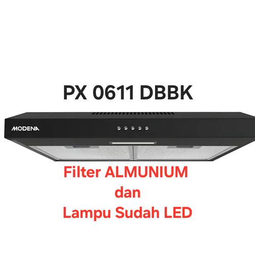 Promo Modena PX 0611 DBBK Penghisap Asap 60cm Tipe Terbaru Lampu LED ...