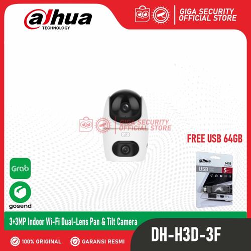 Jual DAHUA WIFI H3D-3F 3+3MP Indoor Wi-Fi Dual-Lens Pan & Tilt Camera ...