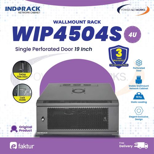 Jual INDORACK WALLMOUNT RACK WIP4504S SINGLE PERFORATED 4U DEPTH 450mm ...