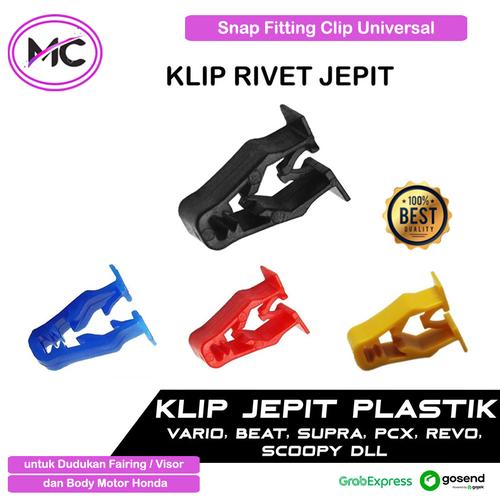 Jual Klip Rivet Plastik Body Motor Snap Fitting Clip Dudukan Fairing ...