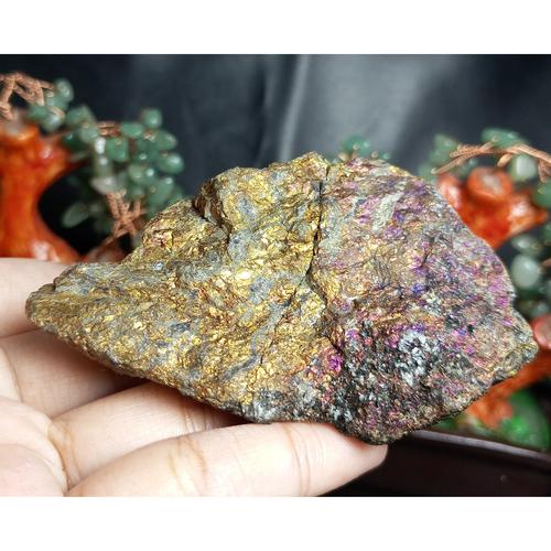 Jual Rough Natural Rainbow Pyrite Chalcopyrite Peacock Mystic Ore (1 ...