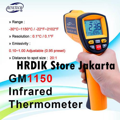 Jual Infrared Thermometer IR Thermogun Benetech GM1150 Termometer Gun Laser GM-1150 Termogun ...