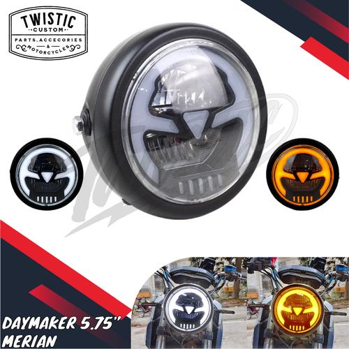 Jual Daymaker Headlamp Lampu Depan LED 5.75 inch Merian + Batok Motor W175 W250 Benelli ...