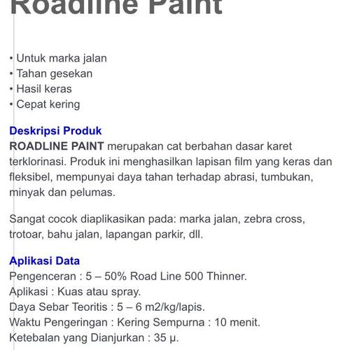Jual Cat marka jalan parkir garis kuning putih aspal roadline nippon ...