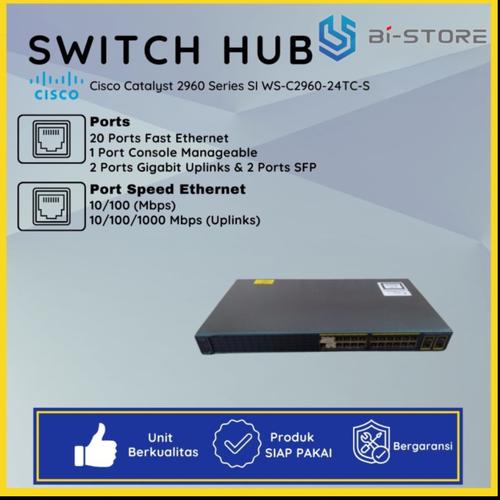 Jual Switch Hub Cisco Catalyst 2960 Series SI 24 Minus 4 Port Dan Bisa ...