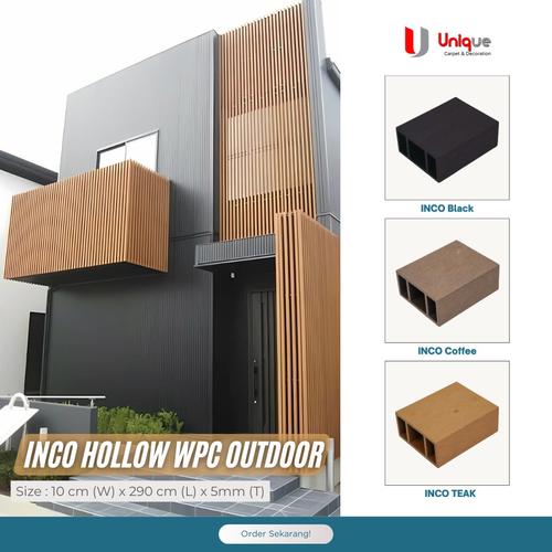 Jual WPC Kotak Penyekat Ruangan / Partisi Fasad Depan 10x5 cm / Hollow ...