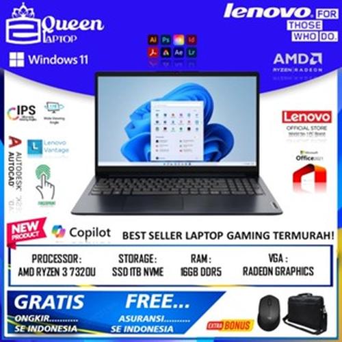 Jual LAPTOP DESAIN LENOVO IDEAPAD SLIM 1 15 RYZEN 3 7320U RAM 8GB DDR5 1TB SSD WIN11PRO ...