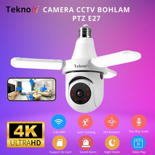 Jual Camera CCTV Lampu Bohlam Wifi Teknobi Kamera Bulb Panorama PTZ ...