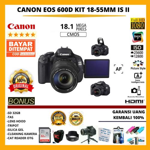 Jual Canon EOS 600d kit LENSA 18-55mm is ll [free ACCESORIES KAMERA] - 600D KIT 18-55 - Jakarta ...