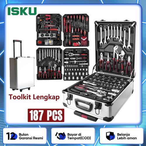Promo ISKU Toolkit Set 187/Kunci Shock Set /Kunci Bengkel Motor Komplit ...