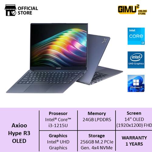 Promo Axioo Hype R3 OLED i3 1215U 24GB 256GB SSD 14" FHD+OLED WINDOWS ...