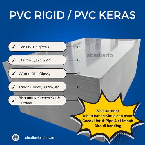 Jual PVC RIGID LEMBARAN WARNA ABU GREY - PVC KERAS LEMBARAN SEPERTI PVC ...