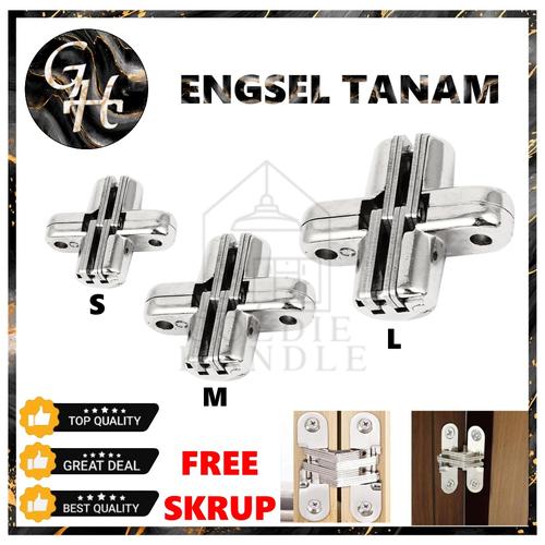 Promo Engsel Tanam Engsel Deer Chrome Cross Hinge Pintu Lemari Meja ...