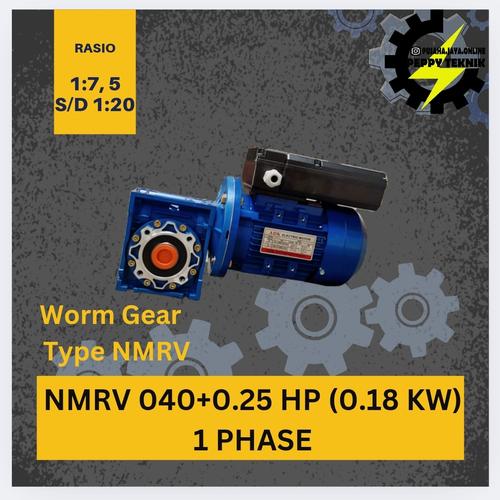 Jual NMRV 040 with Dinamo 0.25 hp 1 phase 220v rasio max 20 - Kota Surabaya - Peppy Teknik ...