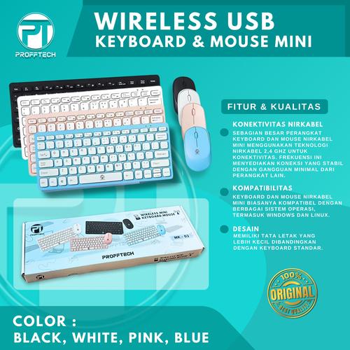 Jual Paket Keyboard Mini Wireless + Mouse Wireless Silent PREMIUM ...