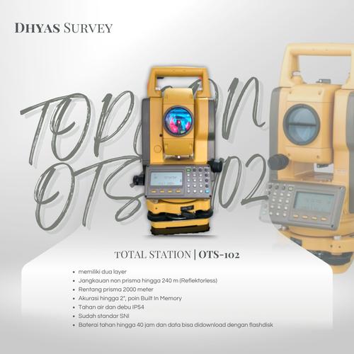 Jual Total station topcon laser ots 102n total station topcon gts 102n ...