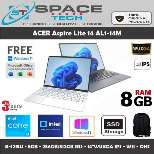 Promo ACER Aspire Lite 14 AL14-51M i3-1215U 256GB/512G 14" WUXGA IPS ...