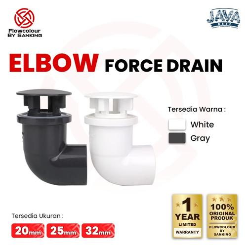 Jual Flowcolour Elbow Force Drain Pipe U – PVC by San King Pipa Drainage Sanking - Putih, 25mm ...