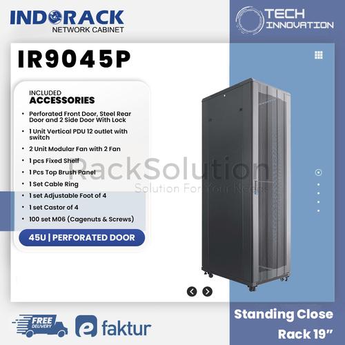 Jual INDORACK Close Rack 45U Depth 900mm Perforated Door Rak Server ...