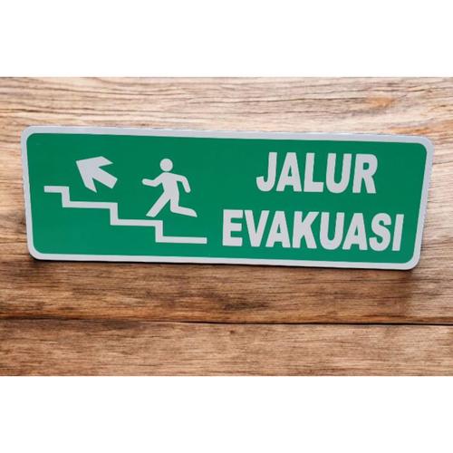 Jual Sign Rambu PVC Jalur Evakuasi Tangga Kiri Atas 10x30 cm - Jakarta ...