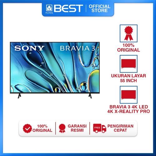 Promo SONY Smart TV 55 Inch K55S30 Bravia 3 Resolusi 4K X-Reality Pro ...